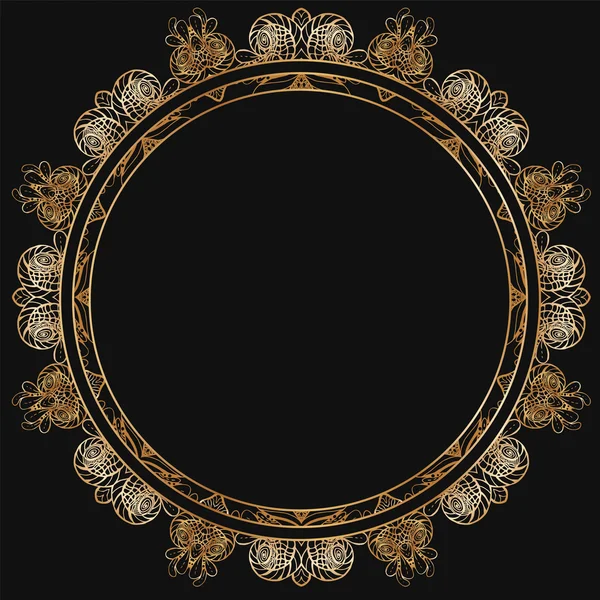 Round lace border frame silhouette Stock Vector Image by ©Mary1507 ...