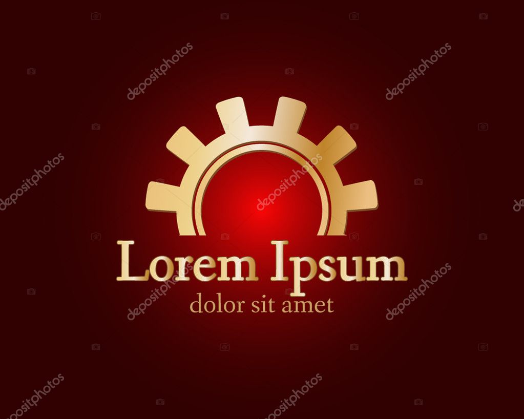 Golden gear logo Stock Vector Image by ©Mary1507 #86913458