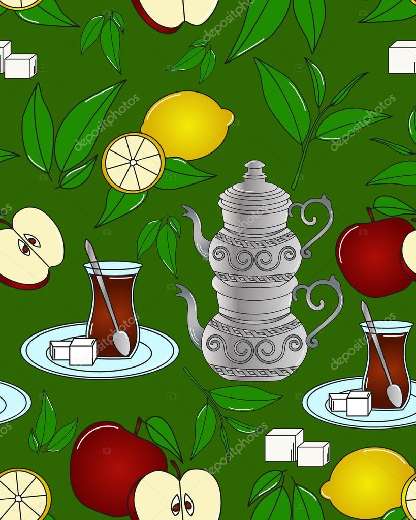 Turkish tea set Stock Vector Image by ©Mary1507 #99394528