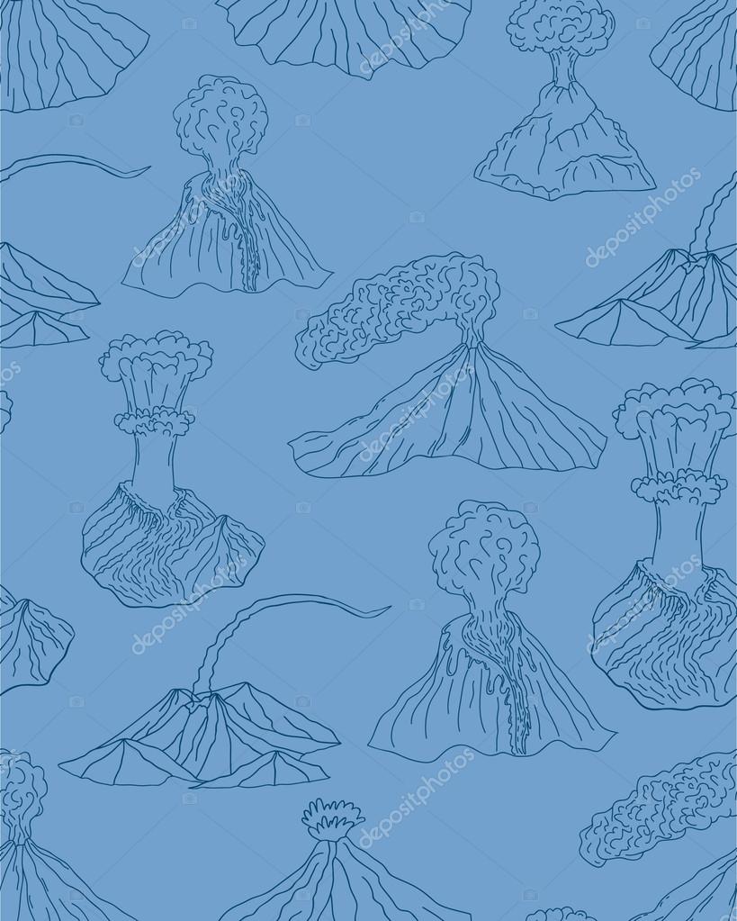 Different stages of volcano eruption Stock Vector Image by ©Mary1507 ...