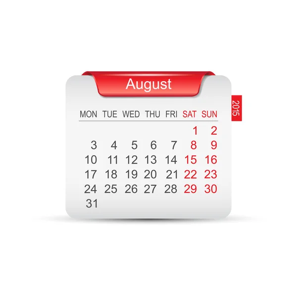 Calendar in august Vector Art Stock Images | Depositphotos