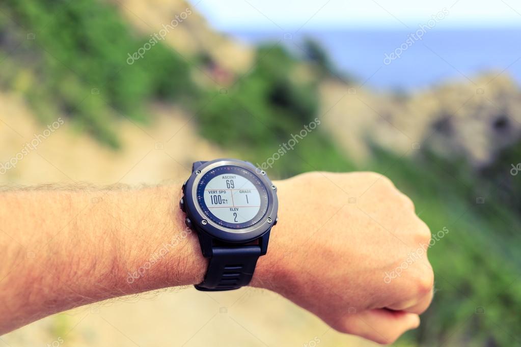 Runner looking at sport watch — Stock Photo © blasbike #122287694