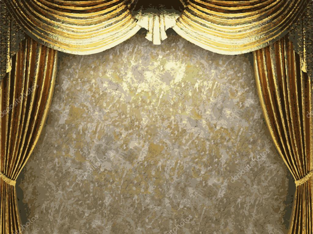 Vector golden curtain background Stock Vector Image by ©icetray #63632555