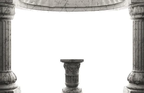 vector stone columns and arch - Stock Image - Everypixel
