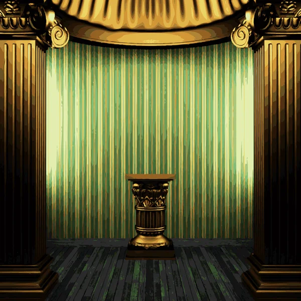 Vector bronze columns and wallpaper — Stock Vector © icetray #73531159