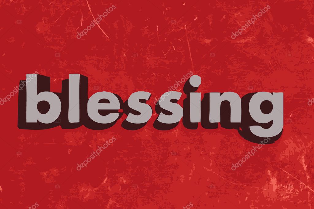 Blessing vector word on red concrete wall — Stock Vector © icetray ...