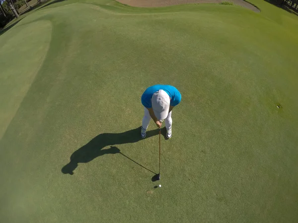 top view of golf player hitting shot - Stock Image - Everypixel