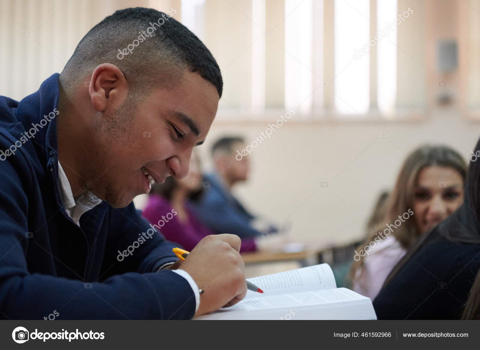 College Student Taking Notes