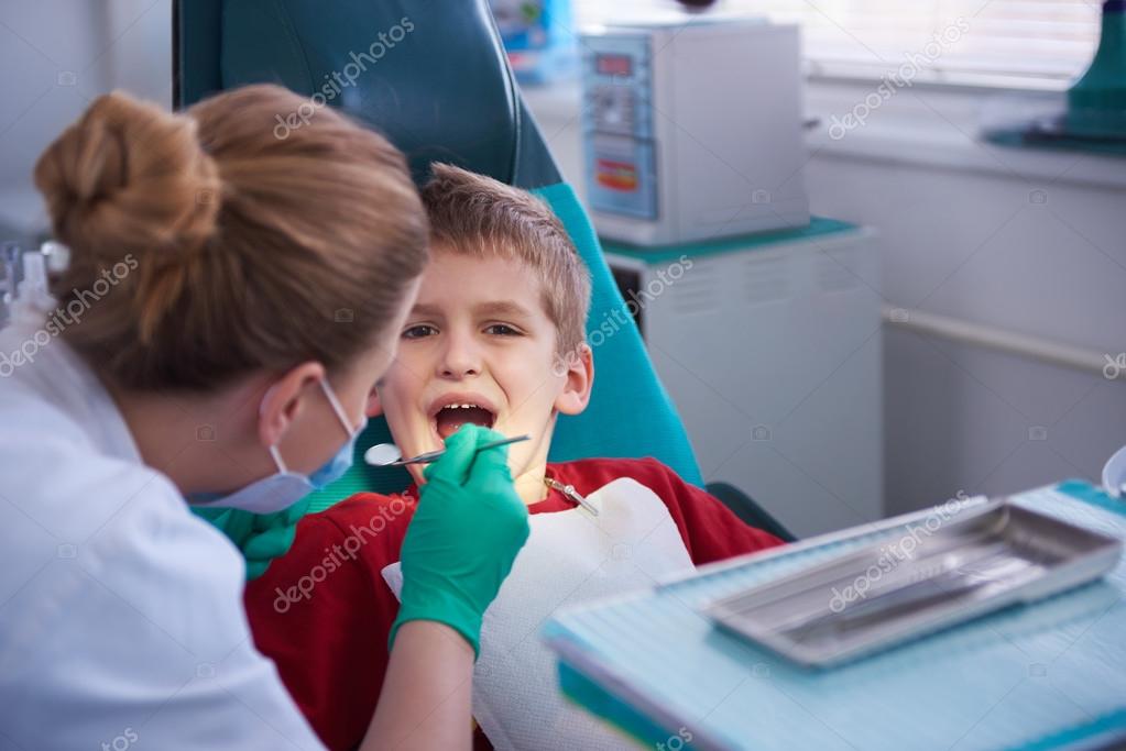 Young boy in a dental surgery Stock Photo by ©.shock 73403665