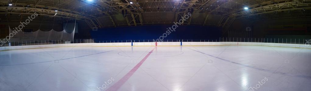 Empty Ice Skating Rink