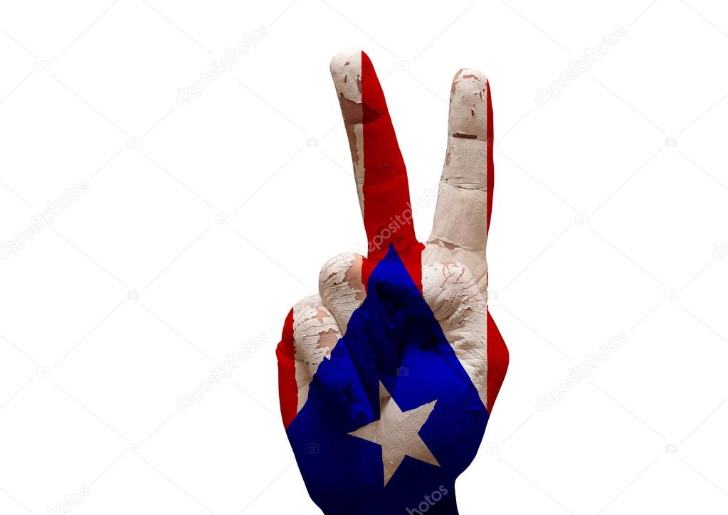 Hand making the V sign Stock Photo by ©tony4urban 61701931