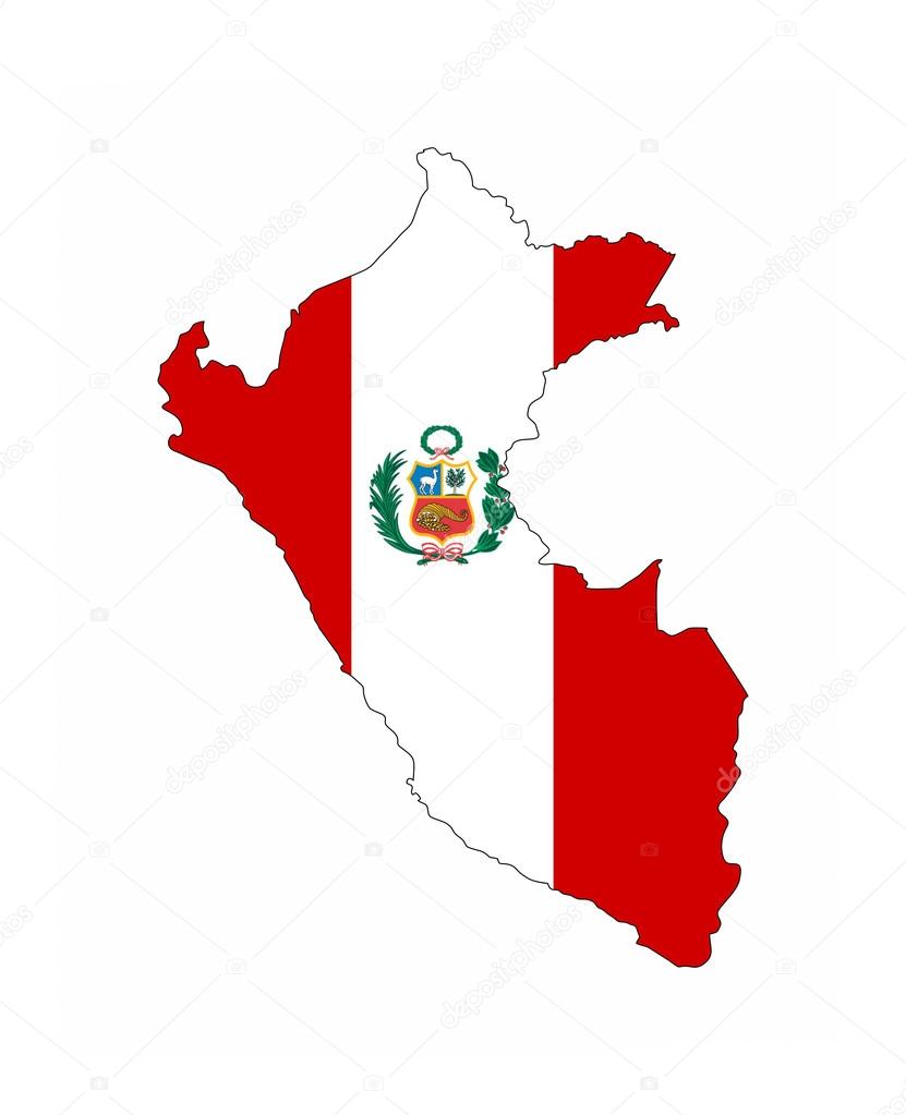 Mapa de bandera de perú Ilustración de archivo de ©tony4urban #71252071