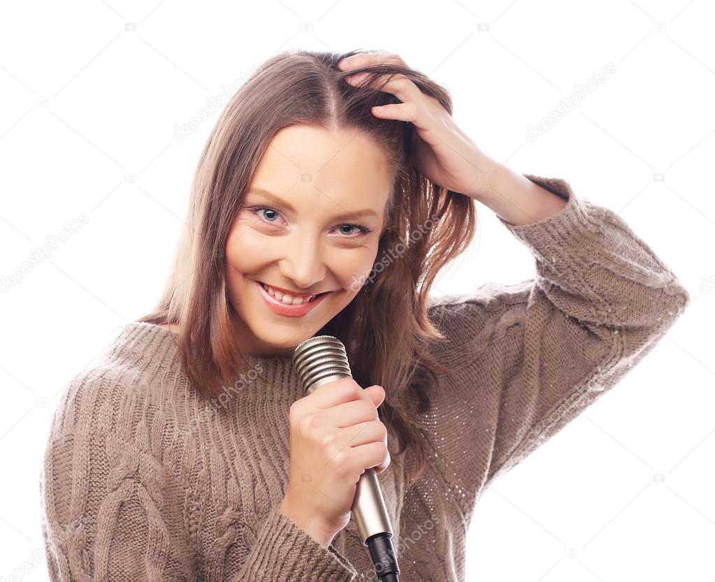 Happy singing girl Stock Photo by ©kanareva 102953148