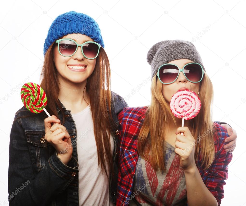Two cheerful best friends Stock Photo by ©kanareva 70118109