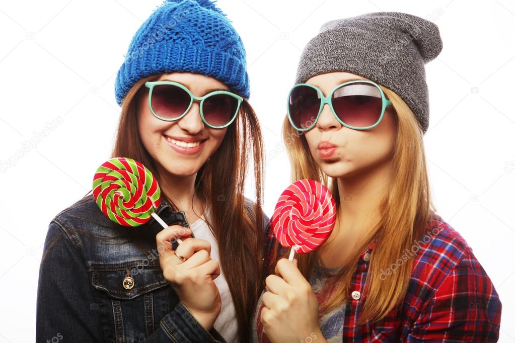 Two cheerful best friends — Stock Photo © kanareva #73221197