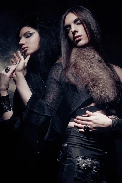 Romantic portrait of young gothic couple Stock Photo by ©kanareva 72827495