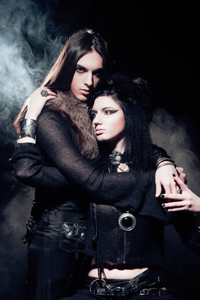 Romantic portrait of young gothic couple Stock Photo by ©kanareva 77029725
