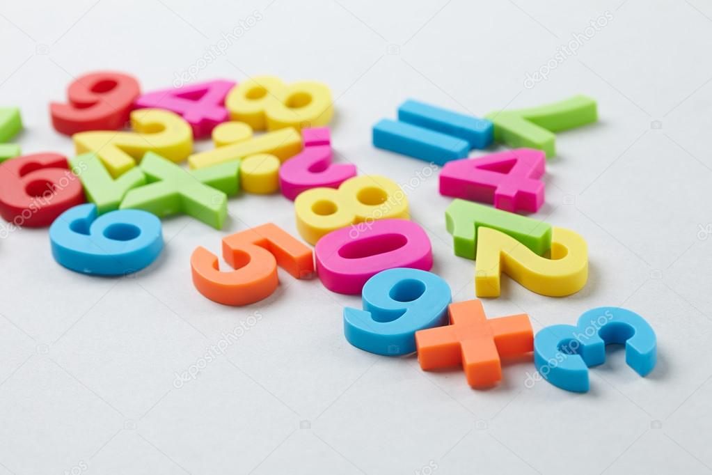 Color numbers on white Stock Photo by ©strelok 89602680