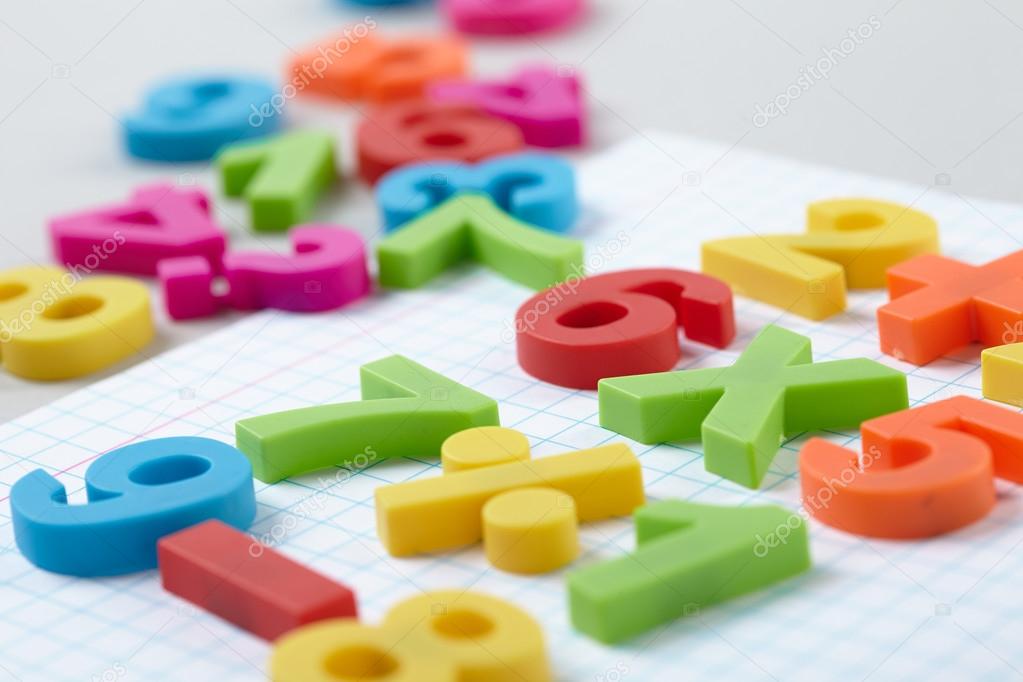 Color numbers on white Stock Photo by ©strelok 90774092