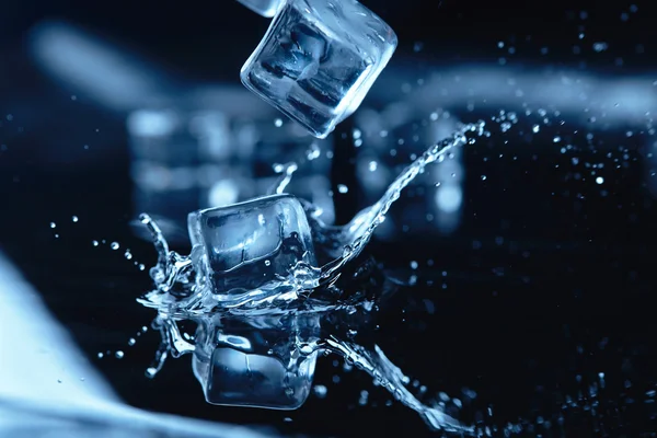 cubes with water splash - Stock Image - Everypixel