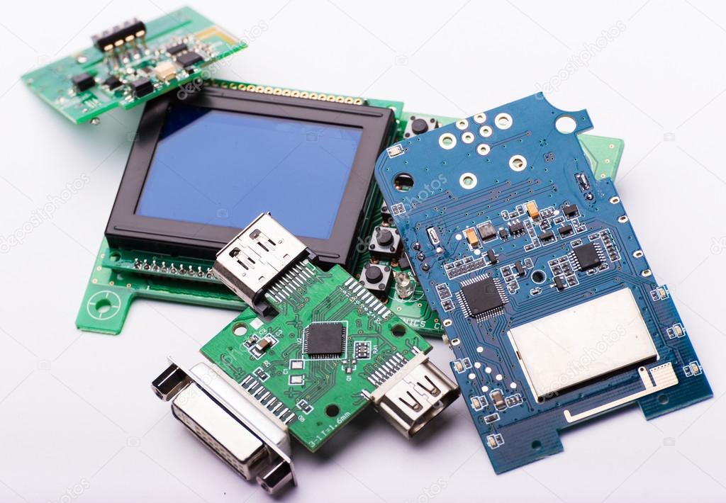 Group of electrical boards Stock Photo by ©gorbelabda 95926786