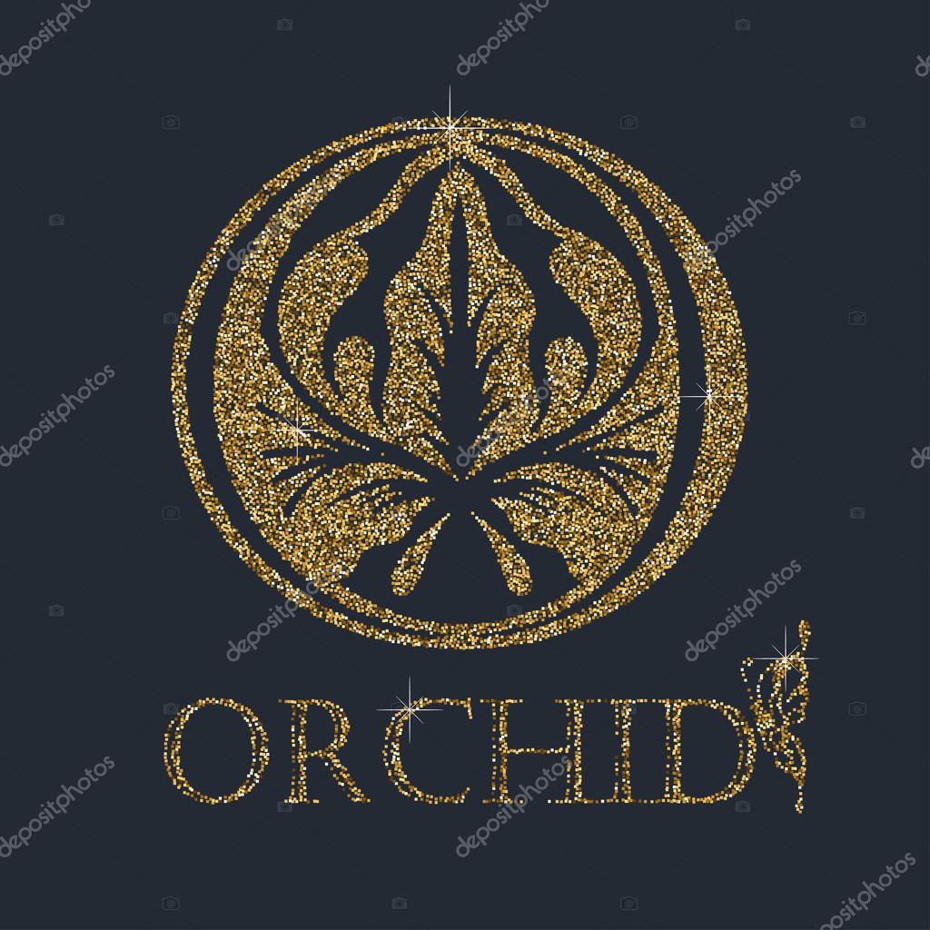 Calligraphic design element. Golden logo Stock Vector Image by ...