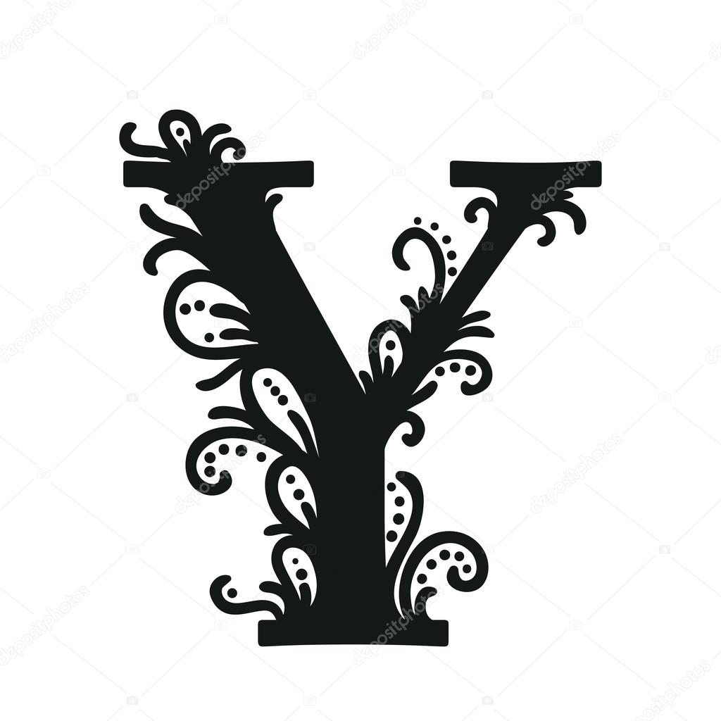 Stylized calligraphic Y Stock Vector by ©OlleVita 55385377