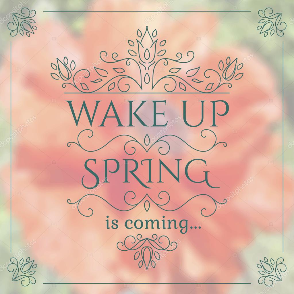 Spring is coming lettering Stock Vector Image by ©OlleVita #65155913