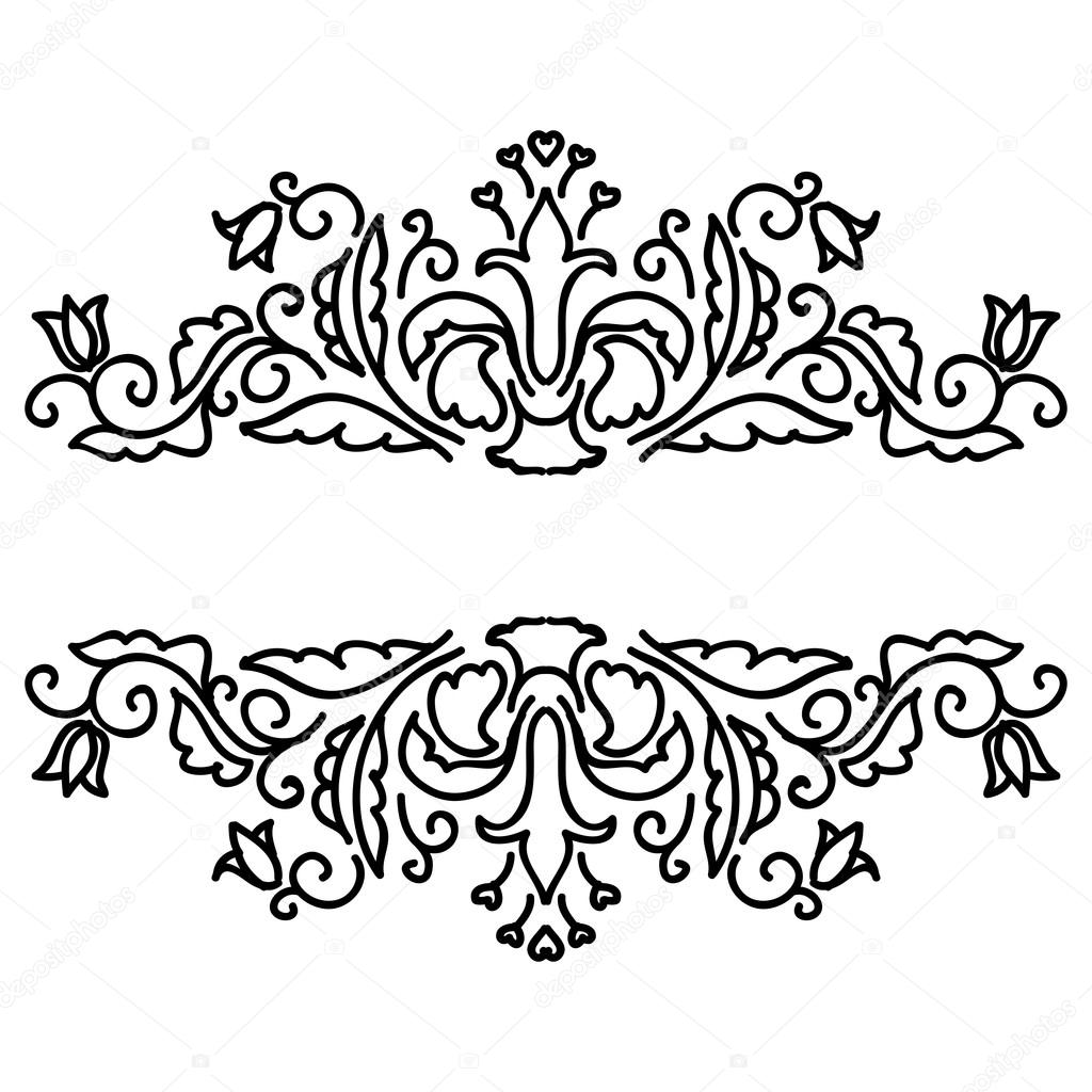 Floral calligraphic pattern Stock Vector Image by ©OlleVita #86563736