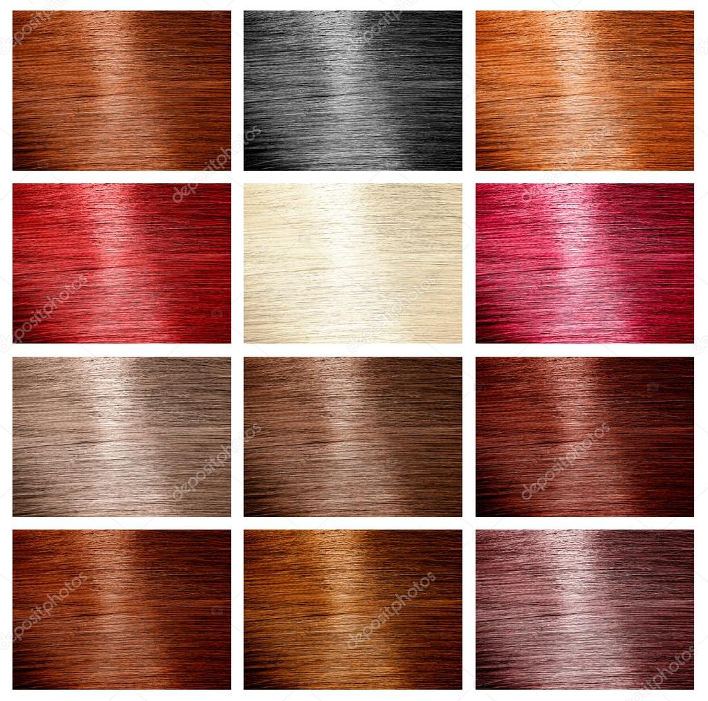 Colores de pelo conjunto de muestra .: fotografía de stock © REDPIXEL ...