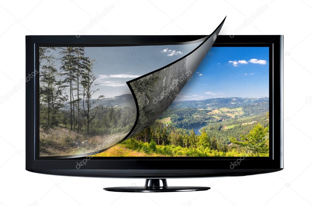 Television display concept. — Stock Photo © REDPIXEL #79399328