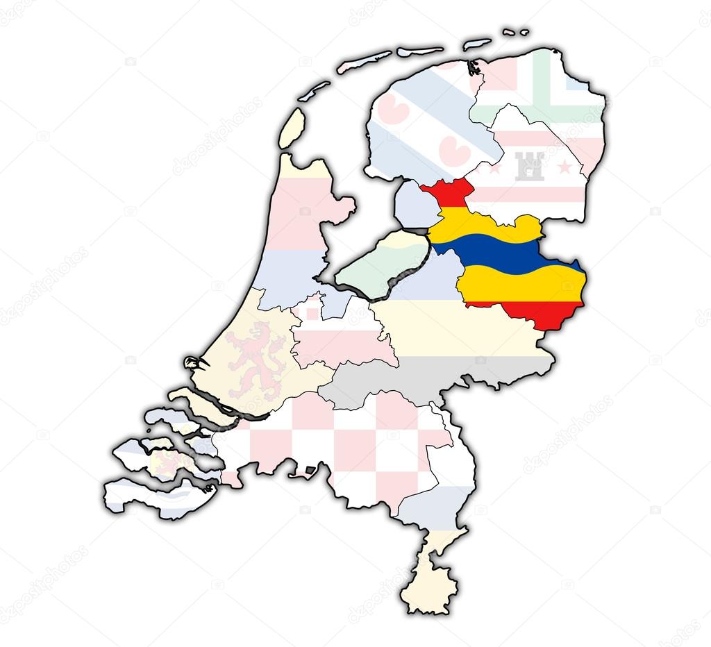 Overijssel on map of provinces of netherlands Stock Illustration by ...