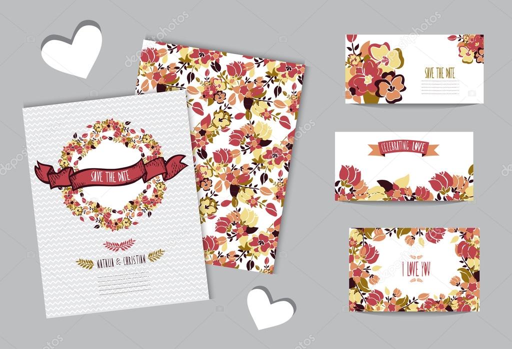Floral cards set ⬇ Vector Image by © Chantall | Vector Stock 71342451