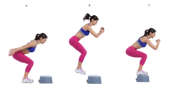 Images: straddle jump | Straddle jumps exercise — Stock Photo © blanaru ...