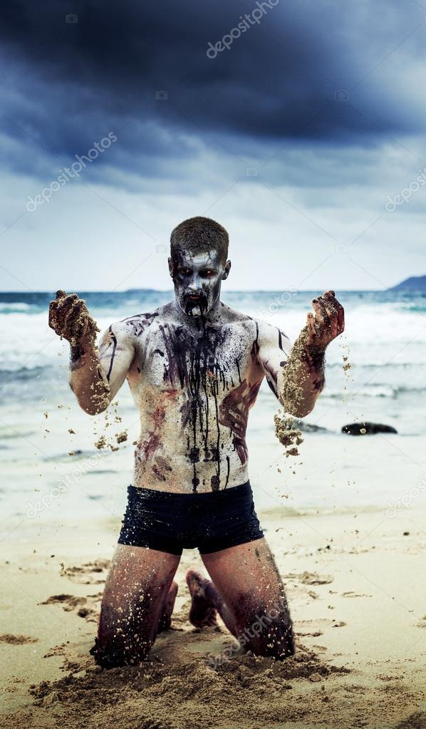 Zombie on the beach — Stock Photo © Photolin #53241985