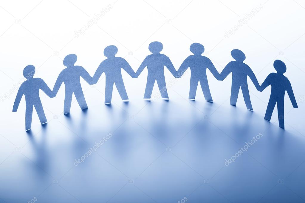Paper people standing together Stock Photo by ©Photocreo 105732032