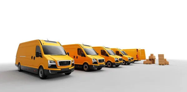 Fleet of commercial delivery trucks — Stock Photo © Photocreo #124815314