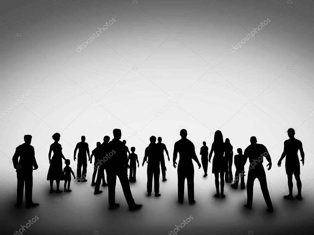 Varias personas siluetas . — Foto de stock #58089477 © Photocreo