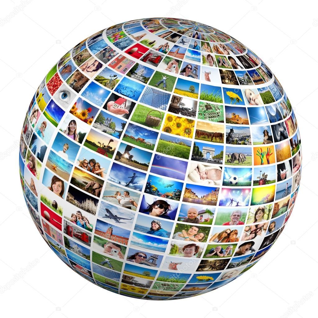 Globe with various pictures — Stock Photo © Photocreo #64003381