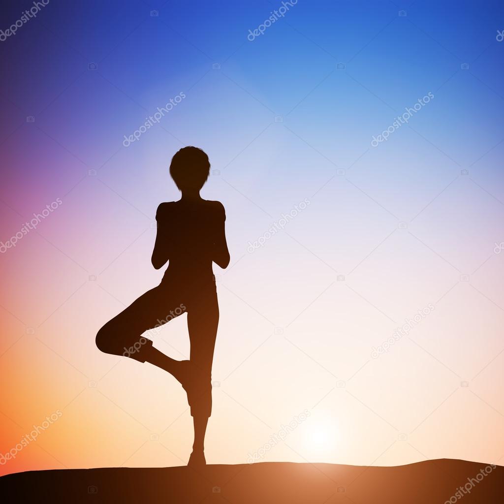 Woman in tree yoga pose Stock Photo by ©Photocreo 68400673