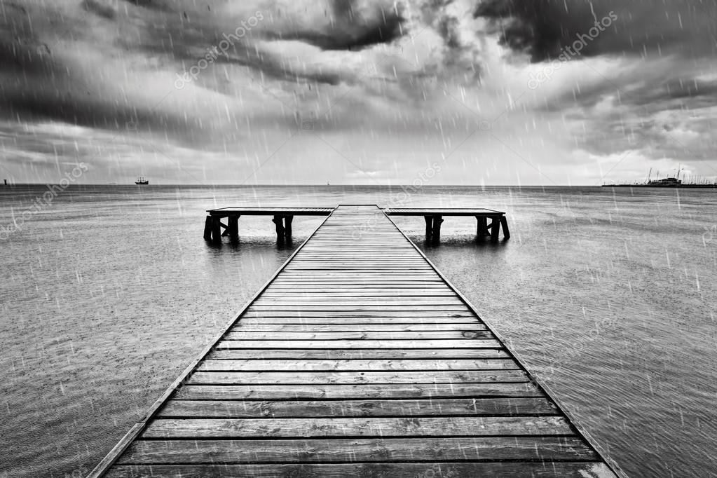 Old jetty, pier on the sea. — Stock Photo © Photocreo #77544652