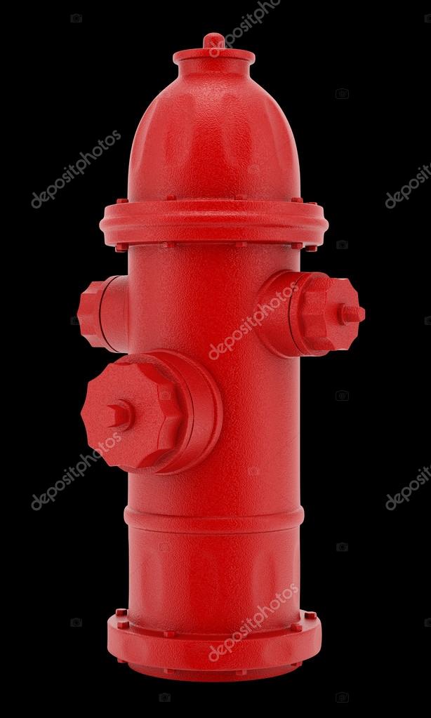 Red hydrant isolated on black background — Stock Photo © tiler84 #59797147