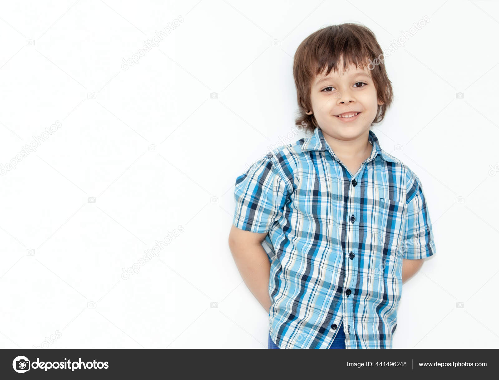 Portrait Emotional Boy Light Background Stock Photo by ©anpet2000 441496248