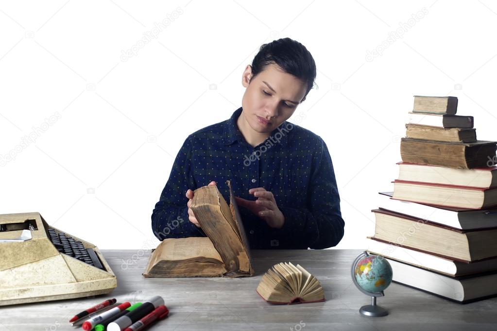 Girl historian — Stock Photo © kosoff #73314293