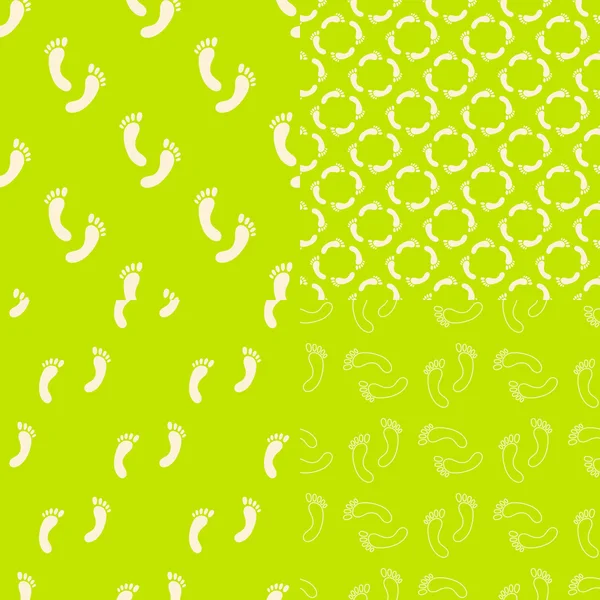 Feet seamless pattern and background set. Foot texture in modern clean ...