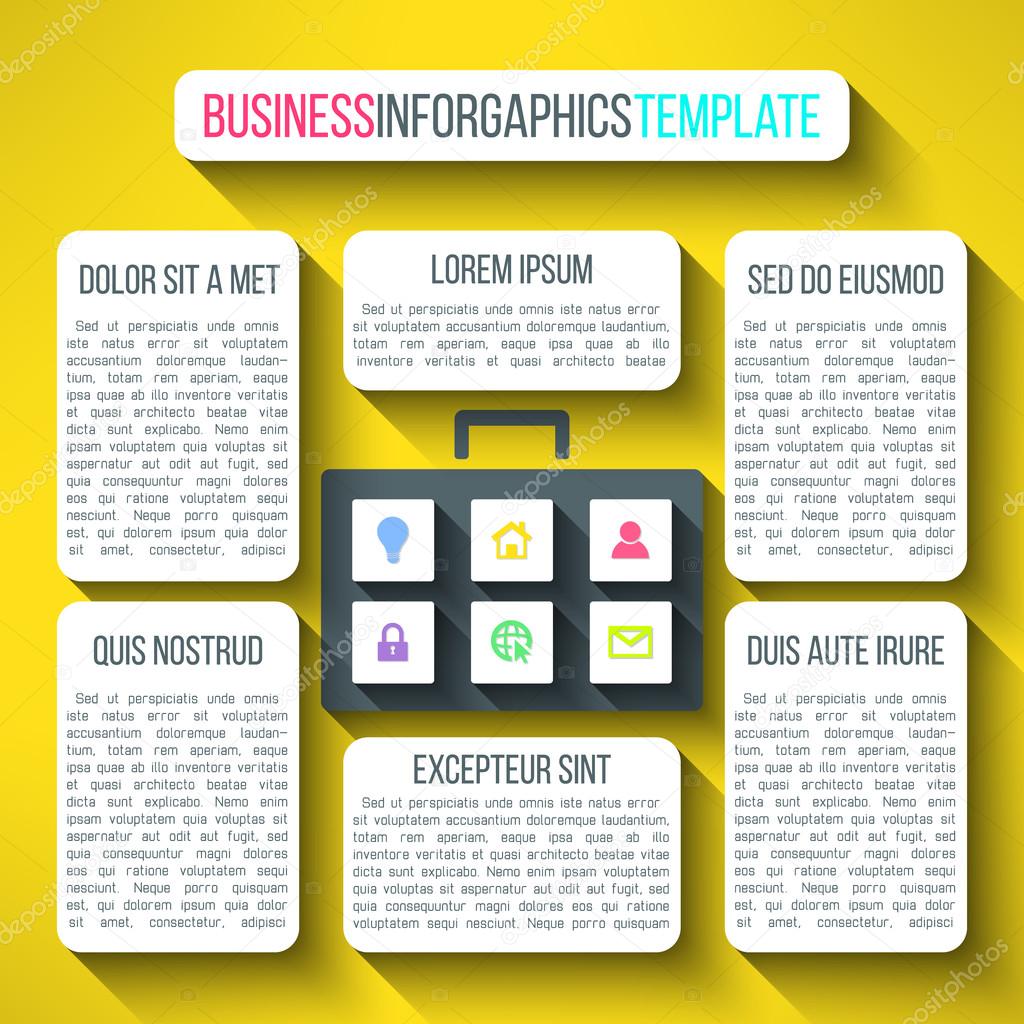 Suitcase infographics in modern flat design. Stock Vector Image by ...