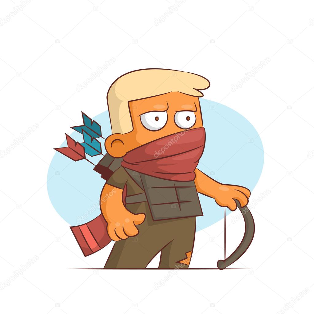 Cartoon archer character Stock Vector Image by ©Alekksall #119146006