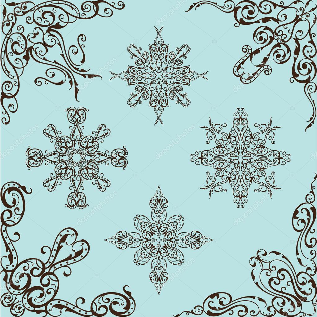 Ornate corner set Stock Vector by ©buravtsoff 55303249