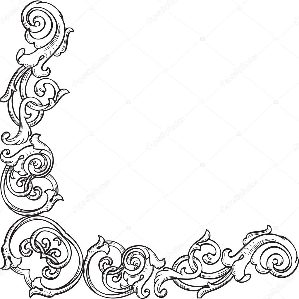 Ornate victorian corner Stock Vector Image by ©buravtsoff #97833322