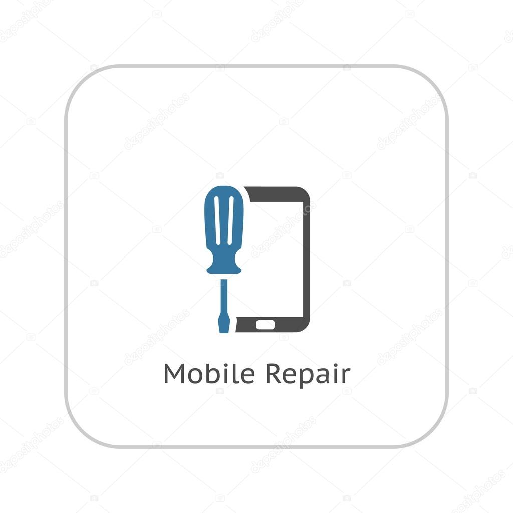 Mobile Repair Icon. Flat Design. Stock Vector by ©-=WaD=- 101316244